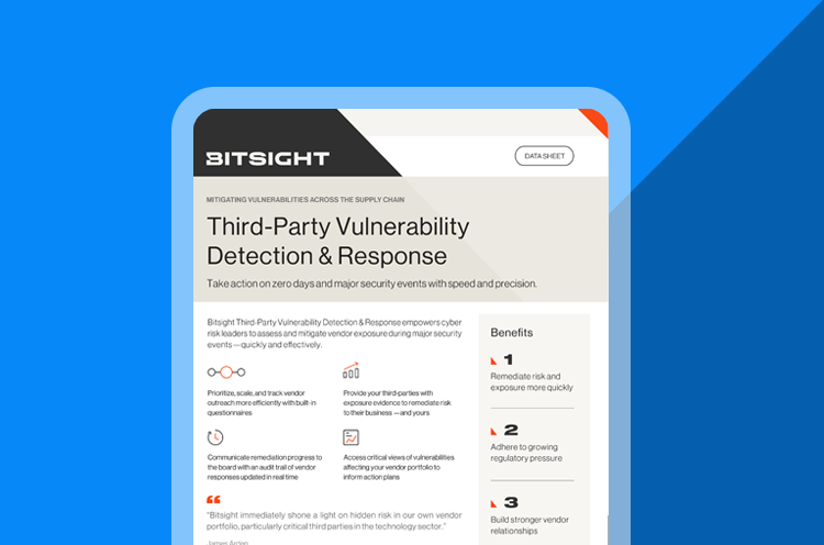 Bitsight Third-Party Vulnerability Detection & Response | Bitsight